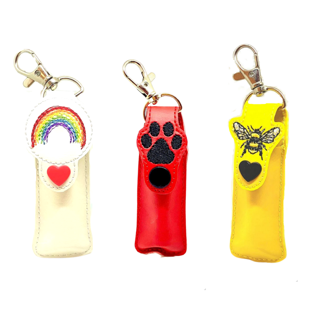 Lip Balm Cases, vegan leather, handmade by our friend Mallory in Ontar ...